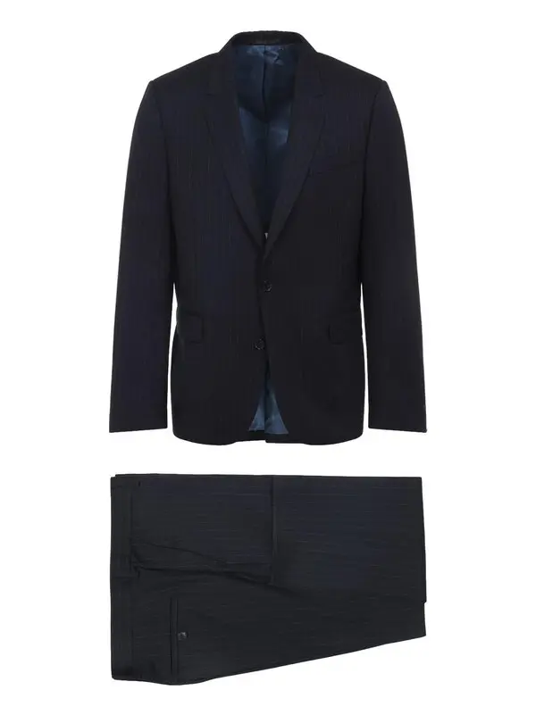 Paul Smith Tailored Fit Two Button Wool Suit - Blue