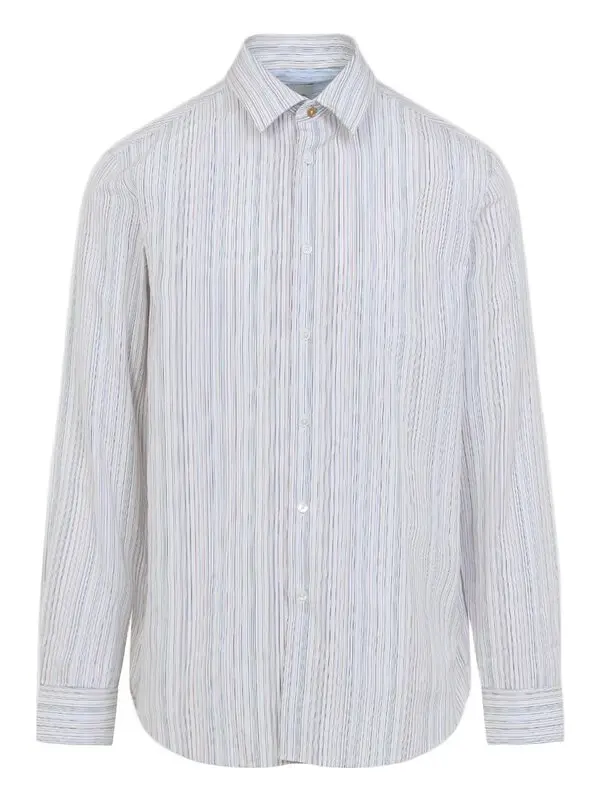 Paul Smith Stylish Regular Fit Striped Shirt For - White