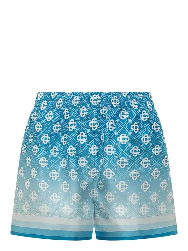 Casablanca Geometric Pattern Silk Shorts - Gradient Diamond Monogram
