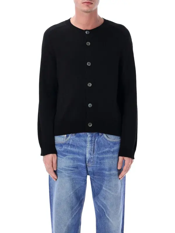 Our Legacy Coarse Linen Wool Cardigan - Black