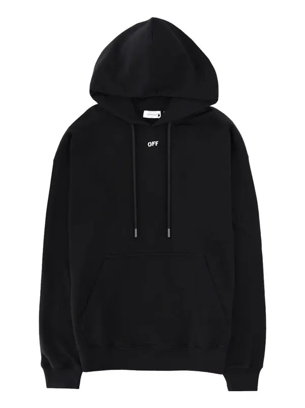 Off-White Oversized Graphic Hoodie - Black