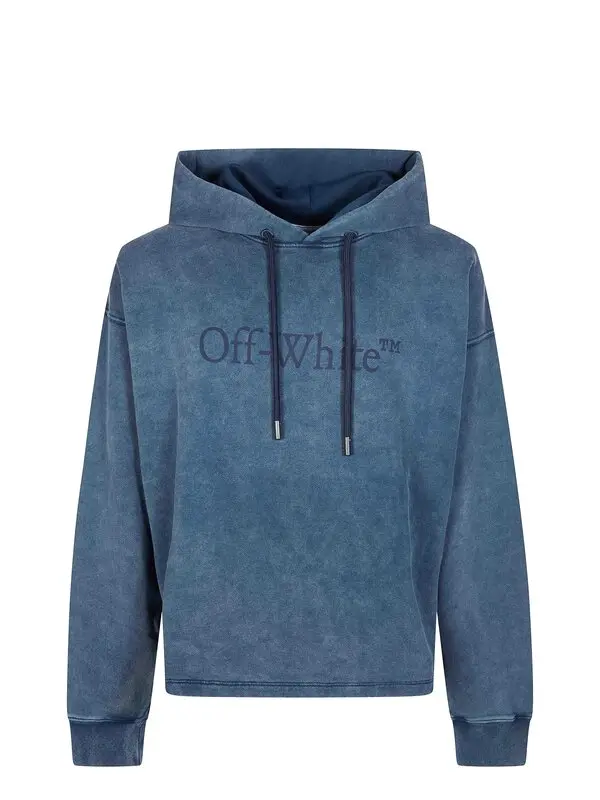 Off-White Logo Hoodie - Blu