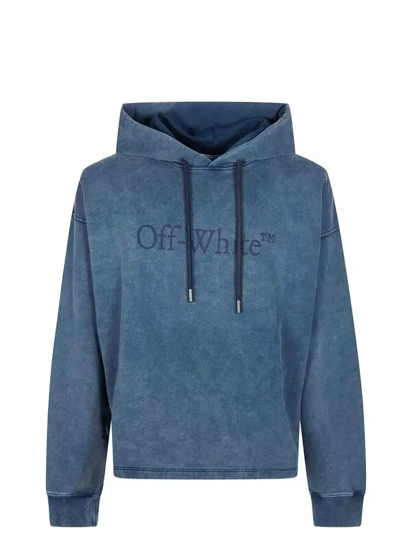 Off-White Logo Hoodie - Blu