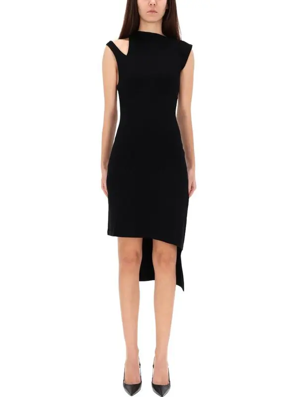 COURREGES Asymmetric Sleeveless Dress - Black