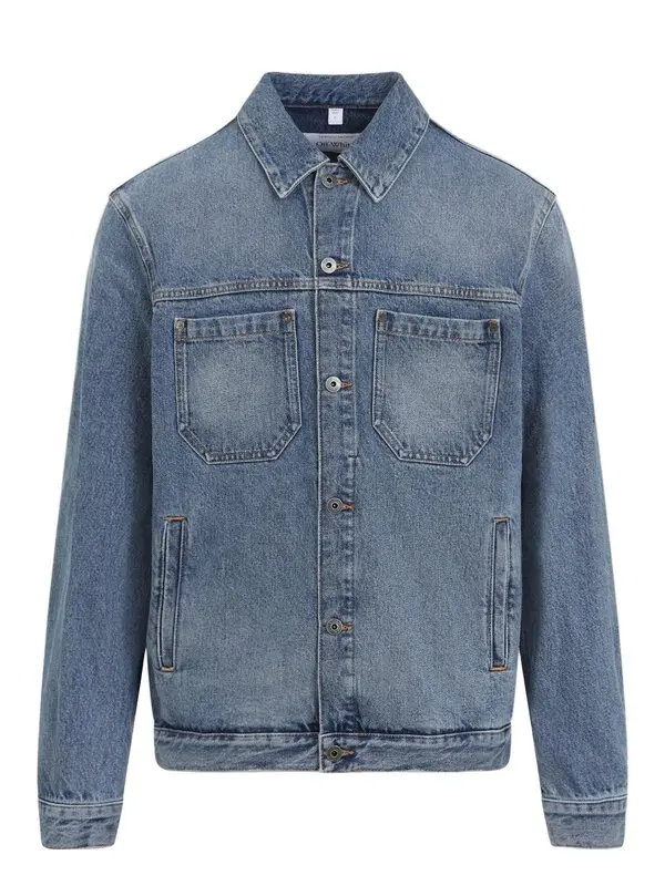 Off-White Half Arrow Skate Denim Jacket - Blue