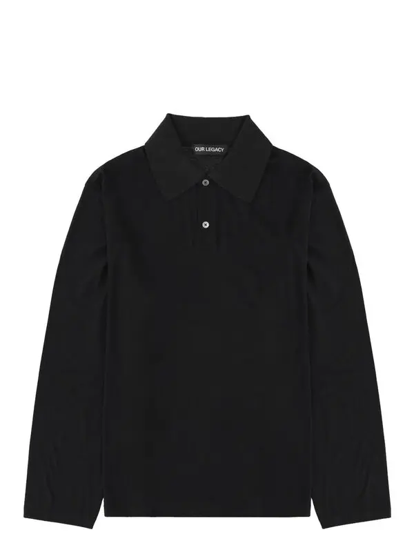 Our Legacy High Twist Jersey Long Sleeve Sweater - Black