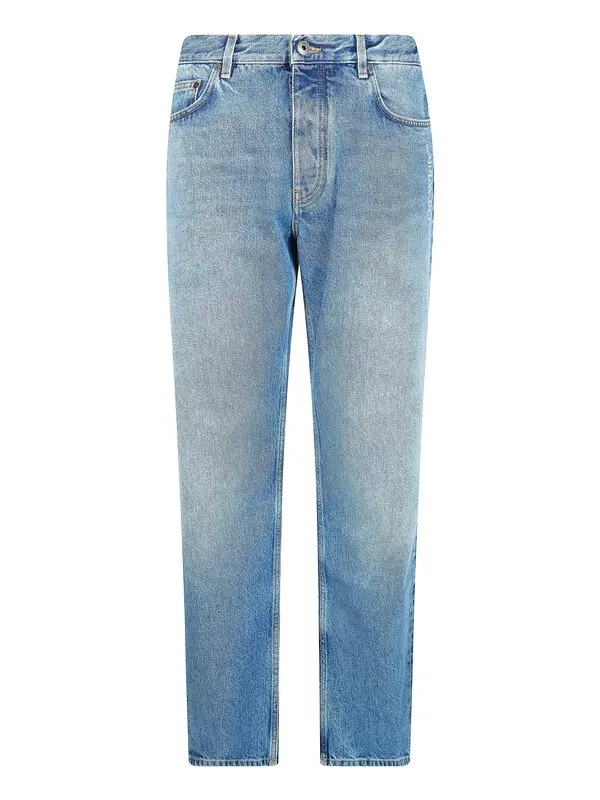 Off-White Half Arrow Slim Relaxed Jeans - Blu