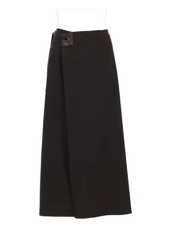 Paloma Wool Asymmetric Wrap Midi Skirt - Brown