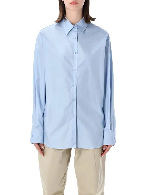 THE FRANKIE SHOP Refined Relaxed Fit Shirt - Blue