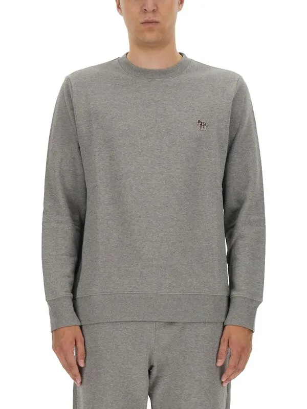 Paul Smith Sweatshirt With Zebra Patch - Grey