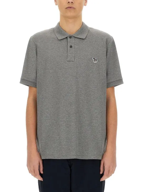 Paul Smith Zebra Print Mini Polo - Grey