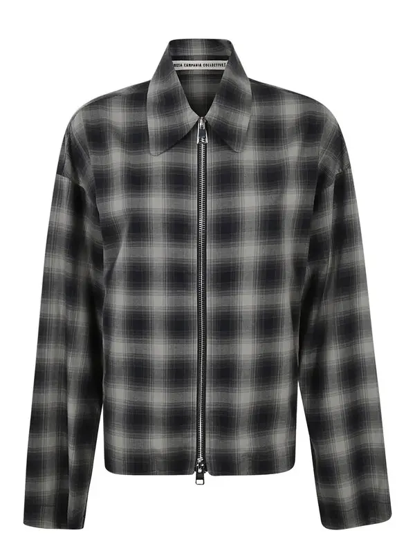 META CAMPANIA COLLECTIVE Tino Mini Shirt - Grey Blk