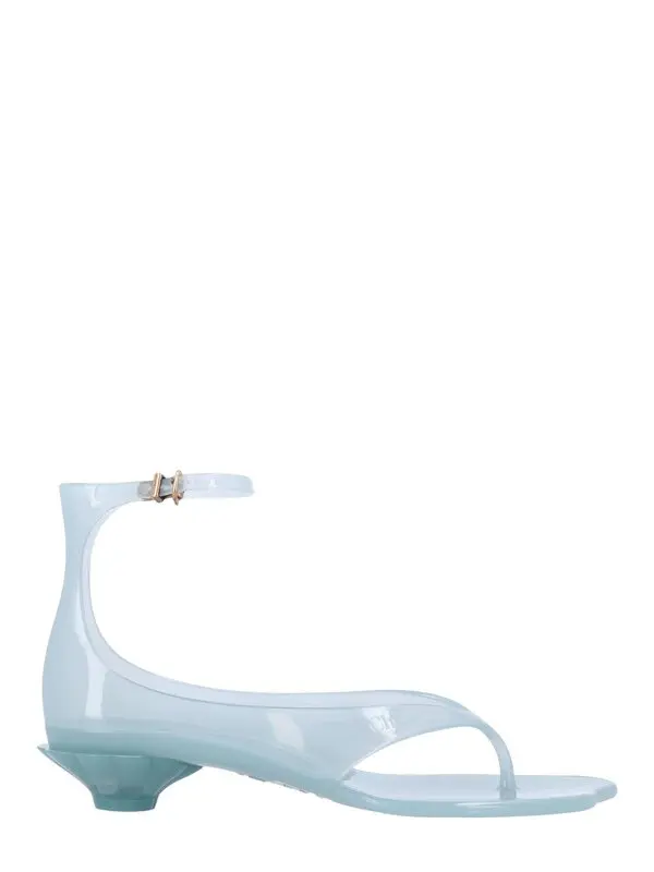 Chloé Jelly Thong Sandals With Buckled Ankle Strap - Spearmint