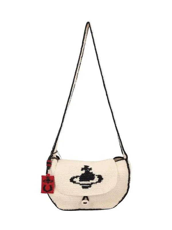 VIVIENNE WESTWOOD Mini Cotton Shoulder Bag - Beige