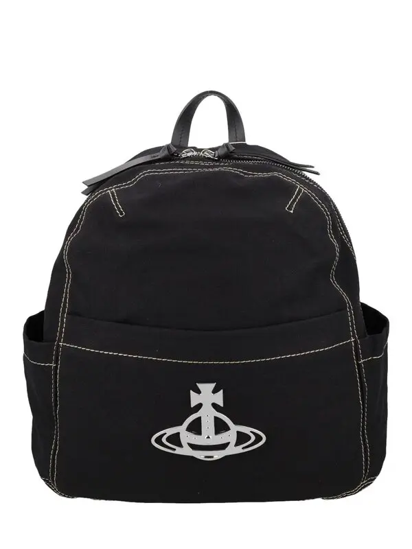 VIVIENNE WESTWOOD Cotton Mini Backpack - Black