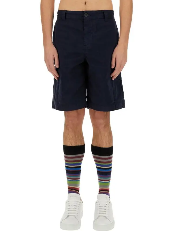 Paul Smith Cargo Bermuda Shorts - Blue
