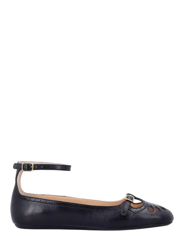 Chloé Ballerinas With Buckled Ankle Strap - Black