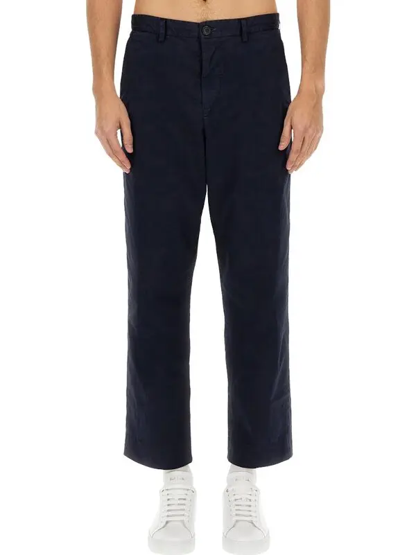 Paul Smith Slim Fit Cotton Stretch Pants - Blue