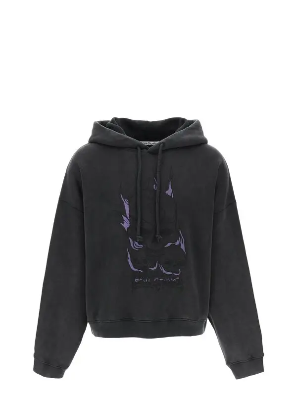 Acne Studios Oversized Skull Print Sweatshirt - Black