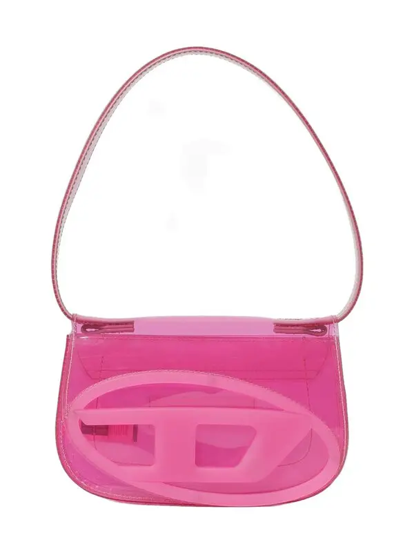 DIESEL® 1dr-iconic Shoulder Bag In Transparent Tpu - Fuchsia