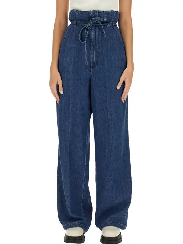 Boyish Cotton Palazzo Pants - Denim