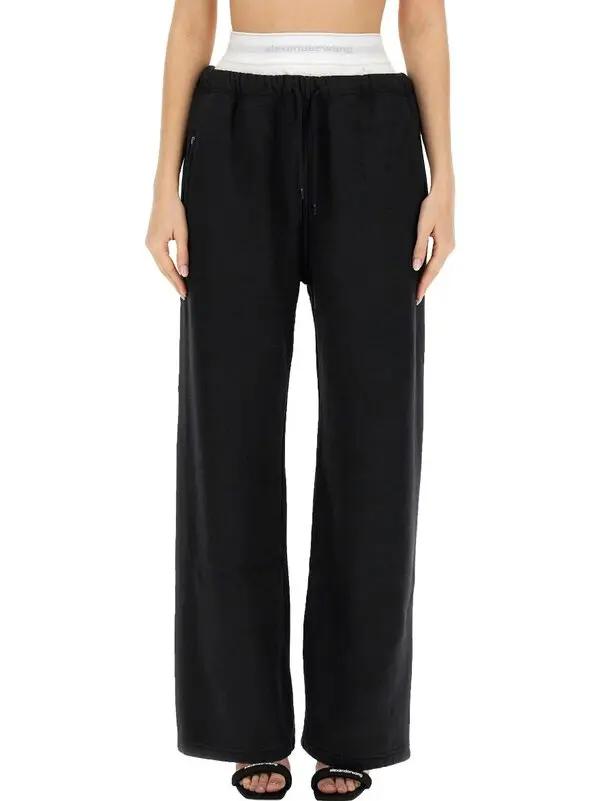 Alexander Wang T Layered-design Track Pants - Black