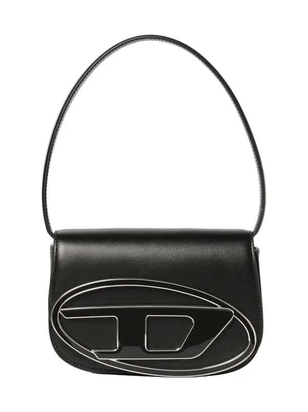 DIESEL® 1dr-iconic Shoulder Bag In Nappa Leather - Black