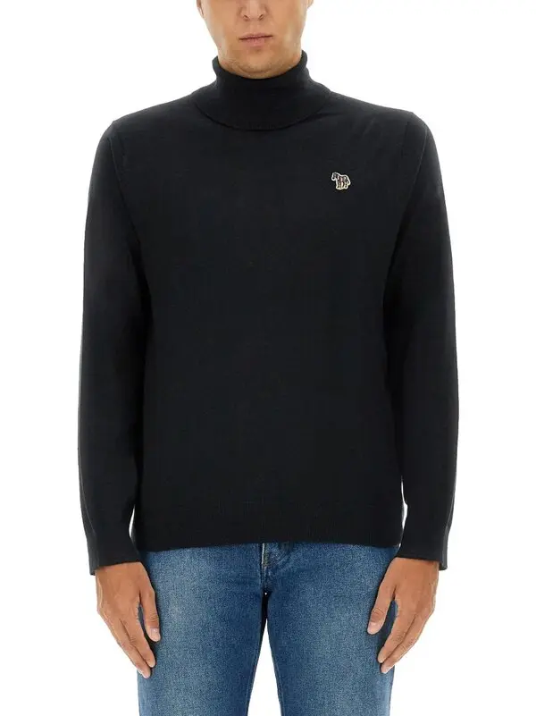 Paul Smith Zebra Print Shirt - Black