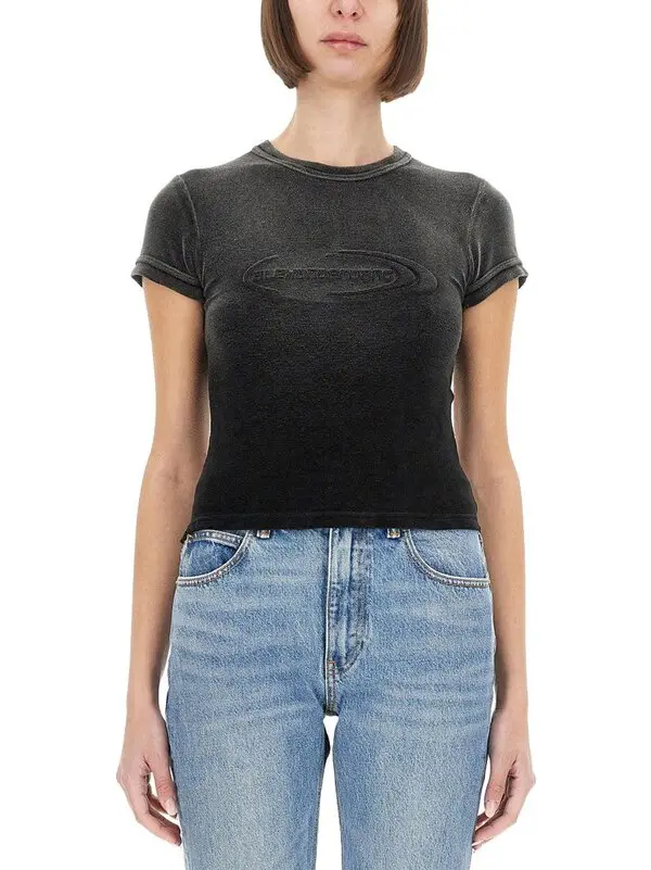 Alexander Wang Stretch Terry T-shirt - Black