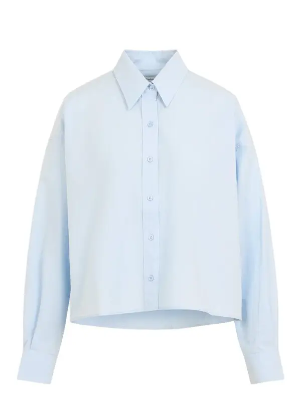 THE FRANKIE SHOP Arlen Organic Cotton Boxy Shirt - Blue
