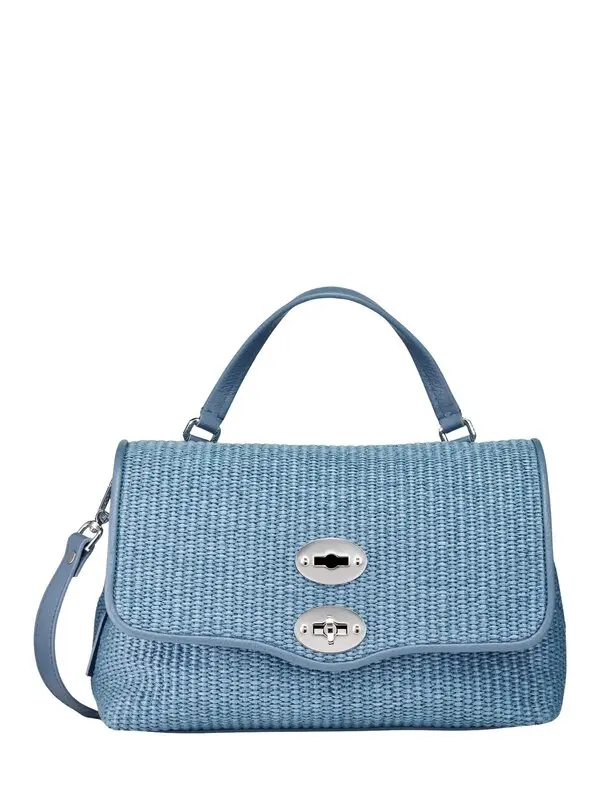 ZANELLATO Woven Mini Tote Bag - Navy