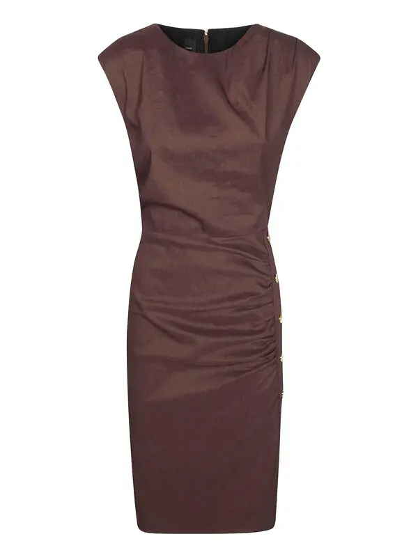 Pinko Linen Stretch Mini Suit - Marrone