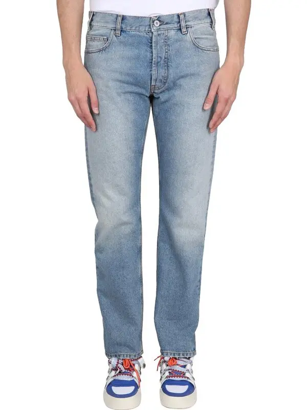 MARCELO BURLON COUNTY OF MILAN Slim Fit Cotton Denim Jeans - Blue