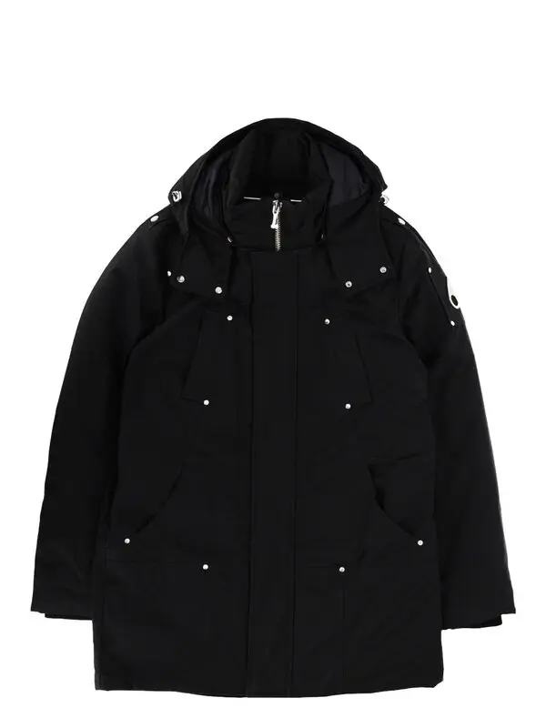 Moose Knuckles Down-filled Hooded Parka With Shearling Trim - Black