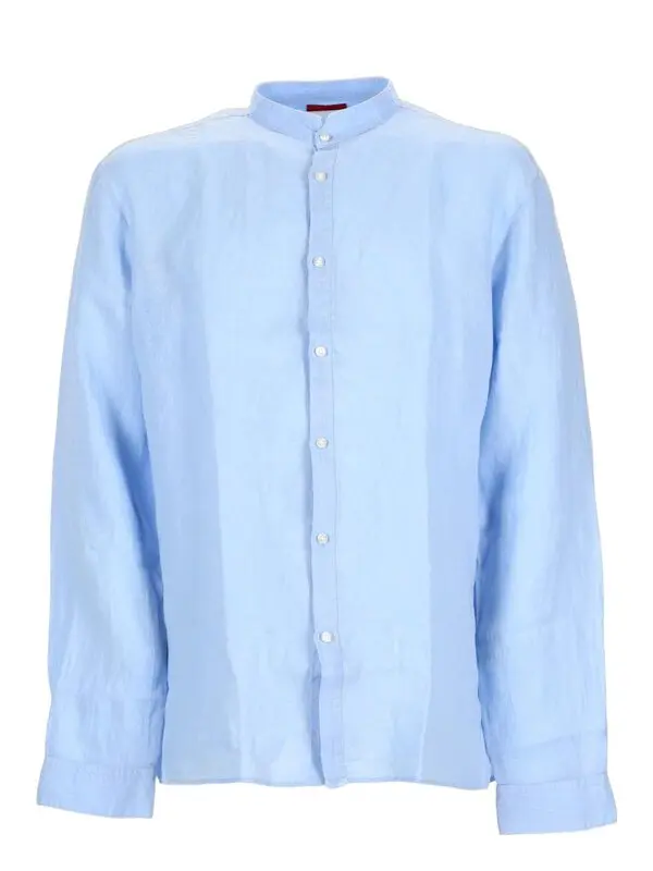 Hugo Linen Short Sleeve Shirt - Azure