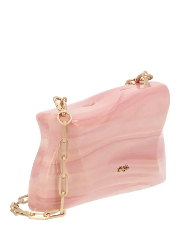 Cult Gaia Marbled Resin Clutch Bag - Pink