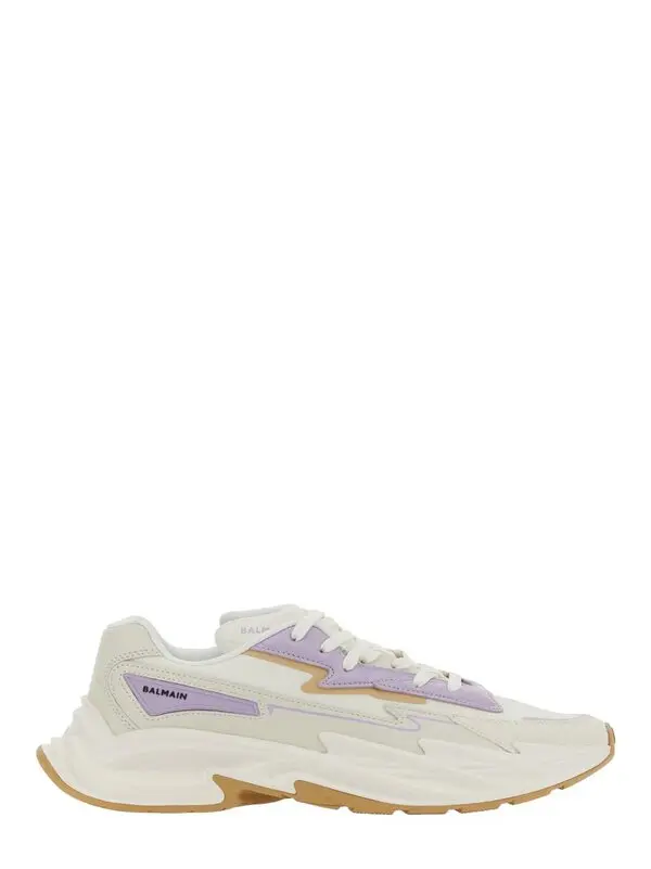 Balmain Run-row Leather Trainers - Ivory