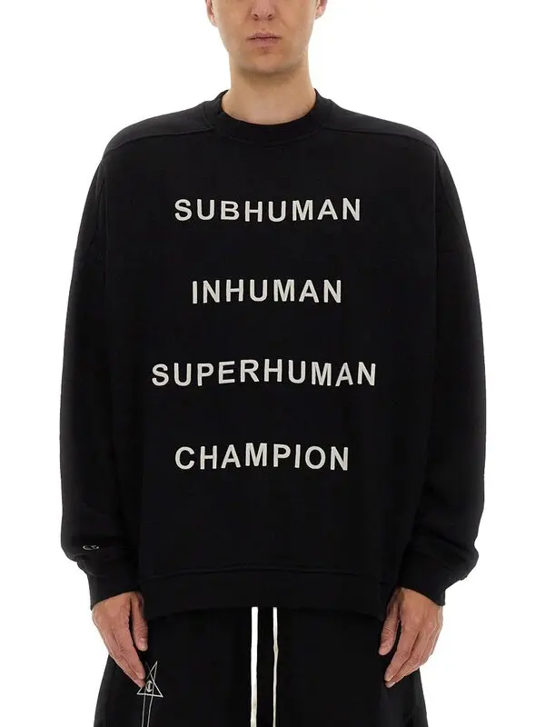 CHAMPION X RICK OWENS Rick Owens X Champion Jumbo Sweatshirt - Black