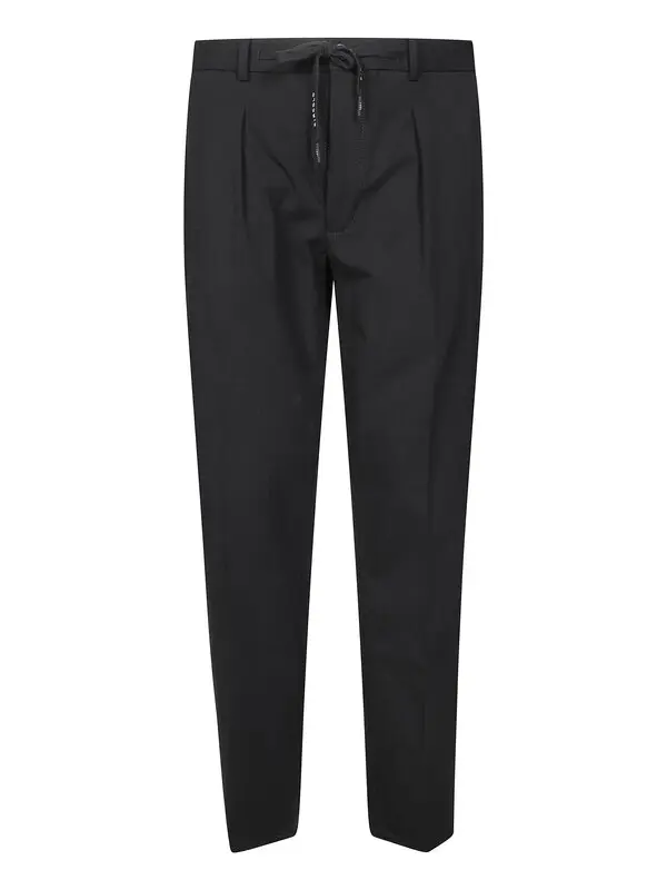 CIRCOLO 1901 Pleated Technical Trousers With Drawstring Waist - Nero