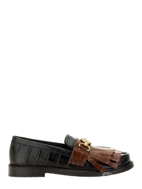 Moschino Coin-embellishment Loafers - Black