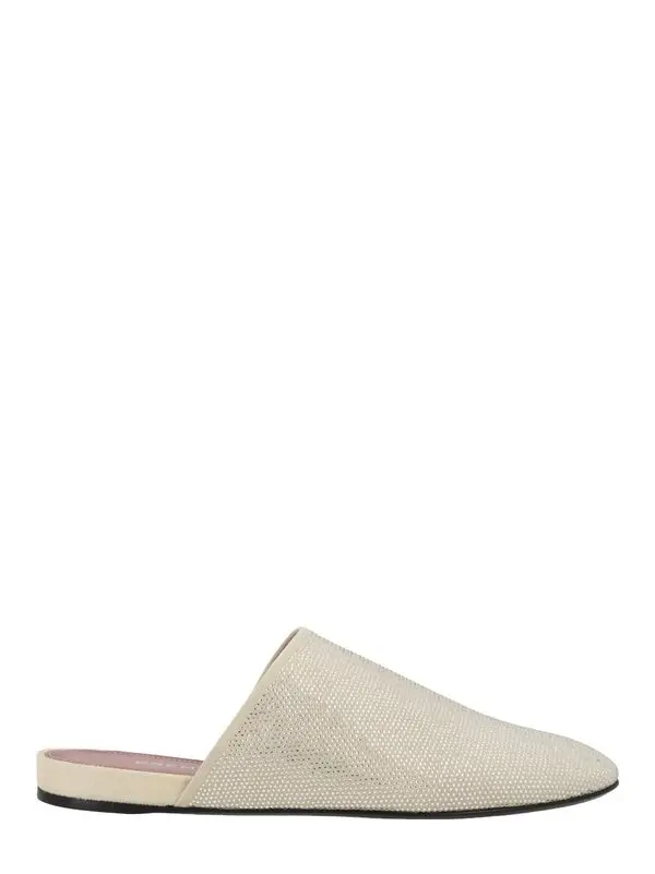 Premiata Clogs With Rhinestones And Internal Wedge - Beige