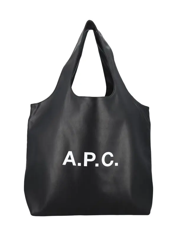 A.p.c. Mini Bag With Logo Detail - Nero