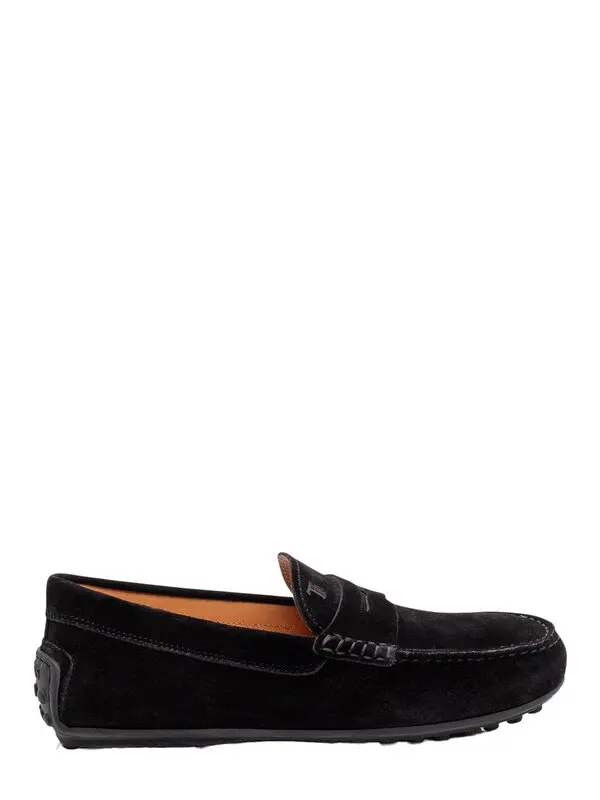 TOD`S Tod's Classic Leather Loafers With Rubber Sole - Nero