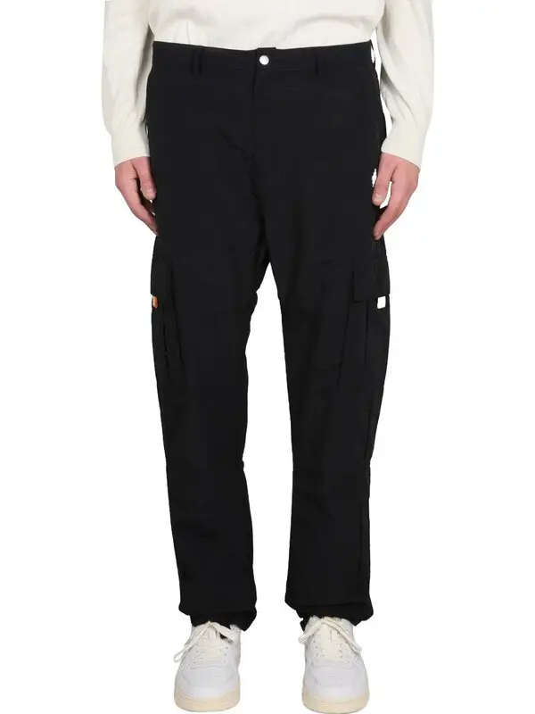 MARCELO BURLON COUNTY OF MILAN Straight-leg Cargo Trousers - Black