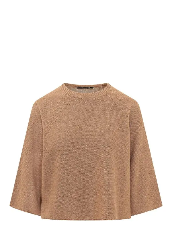 Fabiana Filippi Knit Sweat Short With Unique Neckline - Vimini