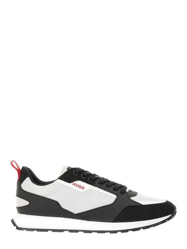 Hugo Logo-emblazoned Lace-up Sneakers - Grey