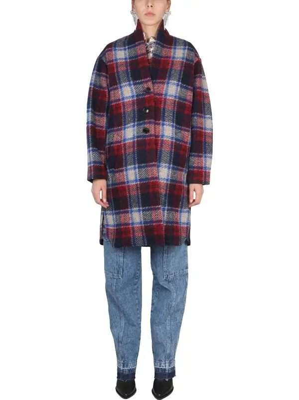 MARANT ETOILE Vania Plaid Cropped Jacket - Multicolour