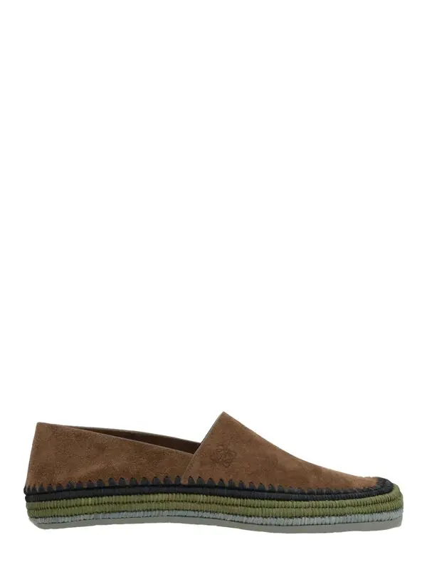 Loewe Suede Slip-on Espadrille - Brown
