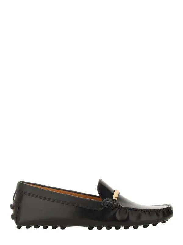 TOD'S Gommino Leather Loafers - Black