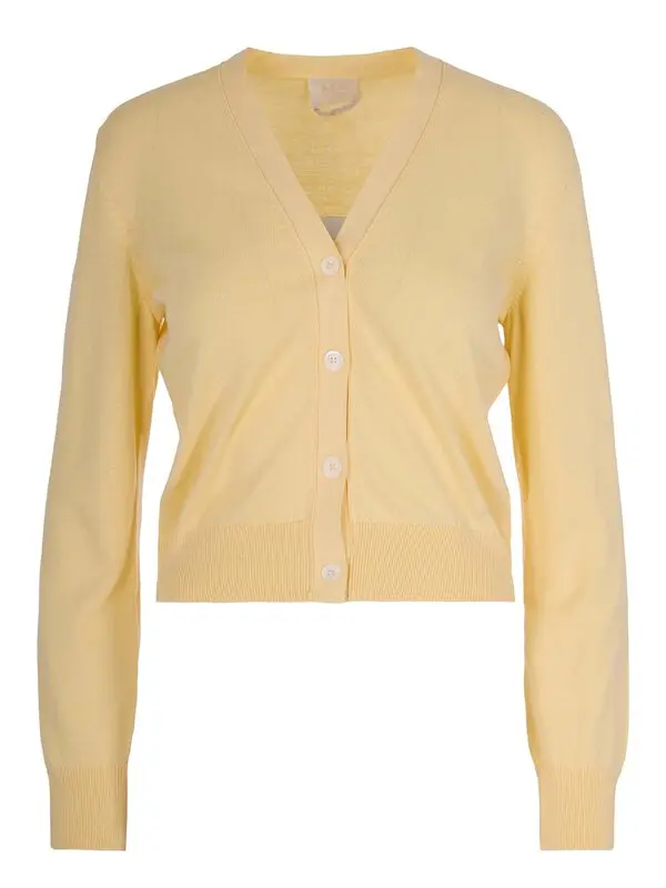 A.p.c. Classic Cotton Cardigan - Lightyellow